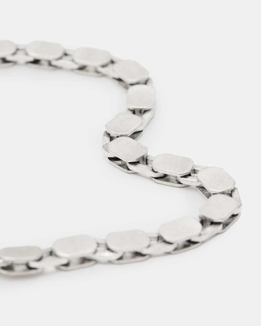 Axel Hexagon Chain Bracelet WARM SILVR/DRK HEM | ALLSAINTS